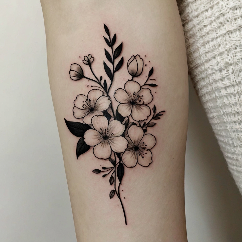 Black and white flower tattoo designs | Tattoo Designs World