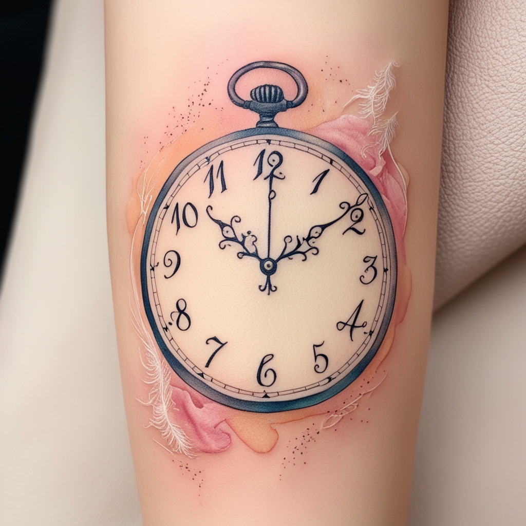 Clock tattoo design | Tattoo Designs World