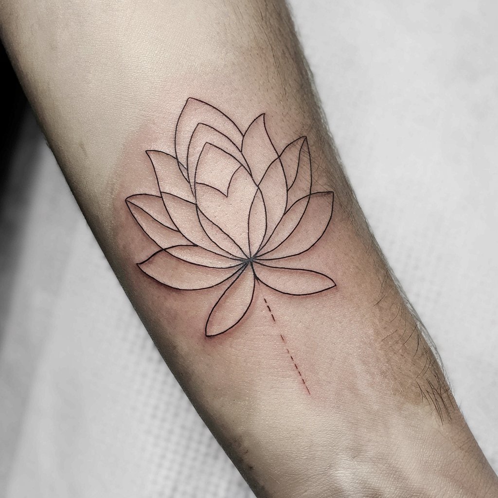 Simple Lotus tattoo design | Tattoo Designs World