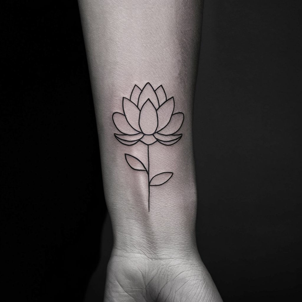 Simple Lotus tattoo design | Tattoo Designs World