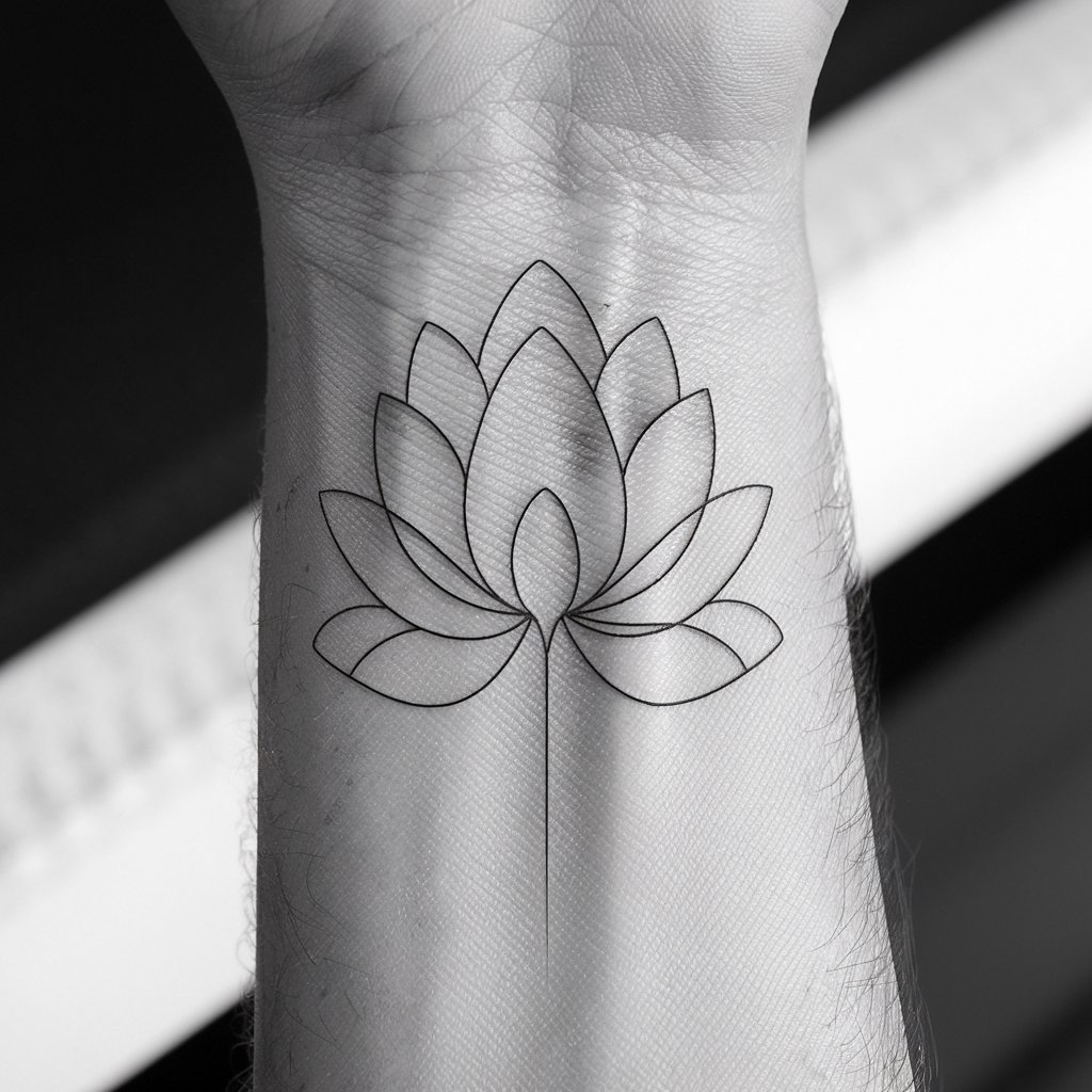 Simple Lotus tattoo design | Tattoo Designs World
