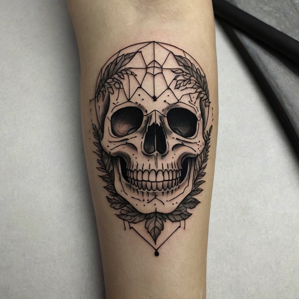 Top Outline Skull Tattoo Designs Trending 2025