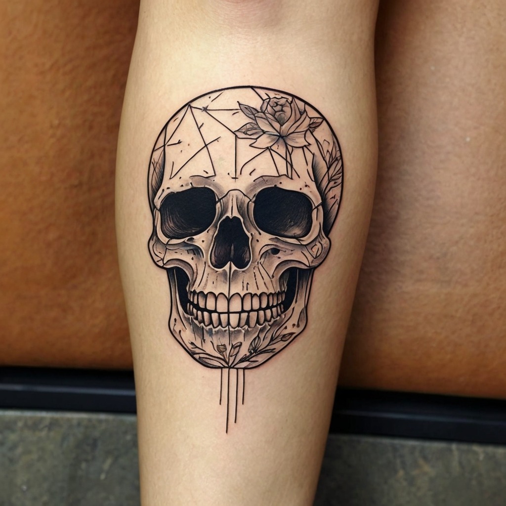 Top Outline Skull Tattoo Designs Trending 2025